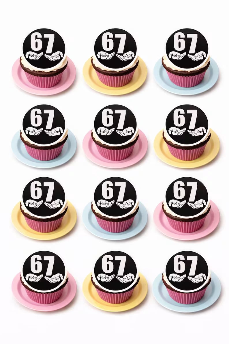 SugarMeLicious 6 7 Black and White Meme Cupcake Image Toppers, Funny ...