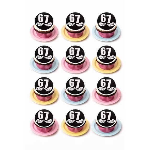 SugarMeLicious 6 7 Black and White Meme Cupcake Image Toppers, Funny ...