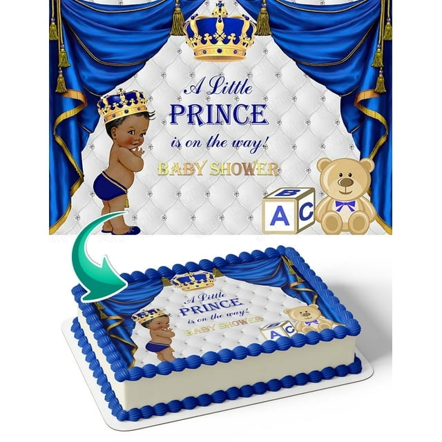 SugarMeLicious A Little Prince Is On The Way Cake Image Topper ...