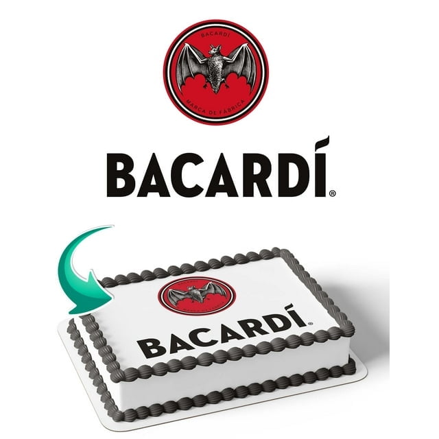 SugarMeLicious Bacardi Rum Cake Image Topper, Personalized 1/4 Sheet ...