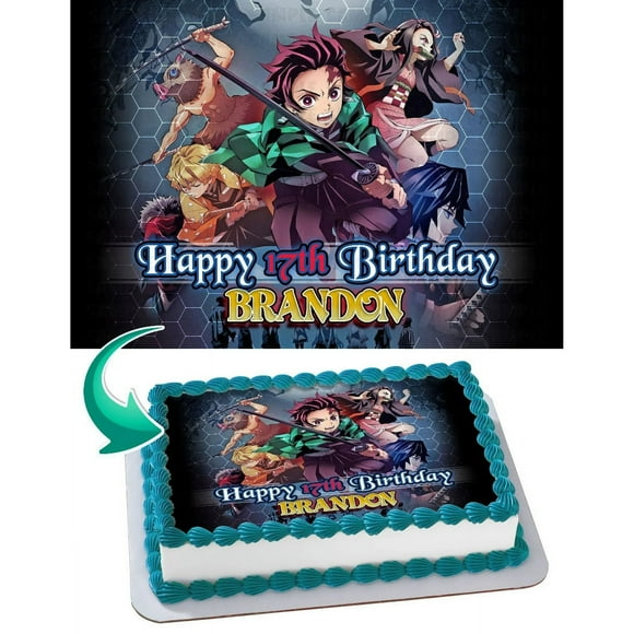 Demon Slayer Birthday Cake