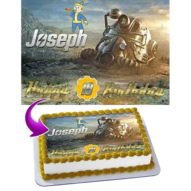 SugarMeLicious Fallout 76 Cake Image Topper, Personalized 1/4 Sheet ...