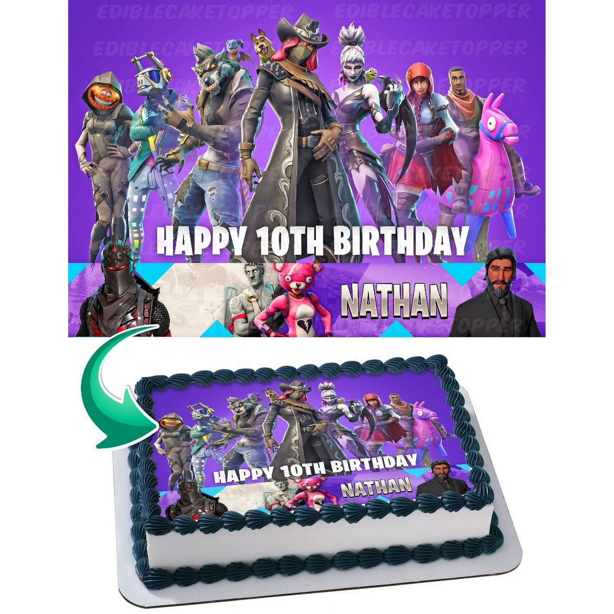 SugarMeLicious Fortnite Battle Royale Season 6 Edible Cake Image Topper ...