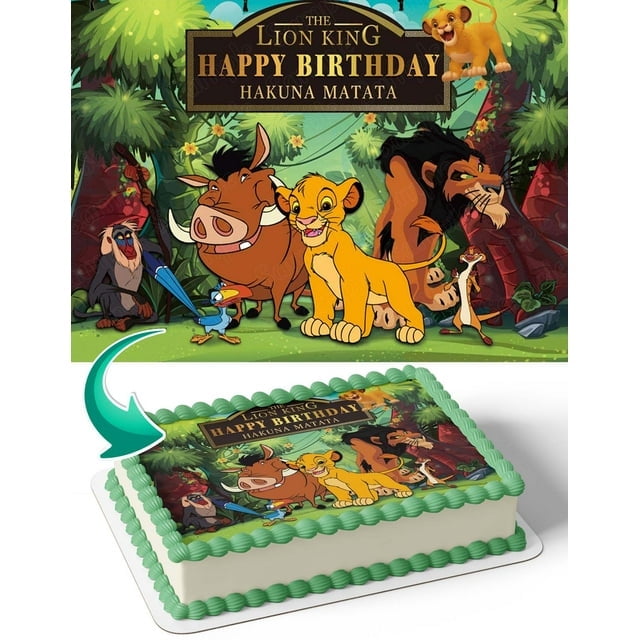 SugarMeLicious Lion King Timon & Pumbaa Hakuna Matata Cake Image Topper ...