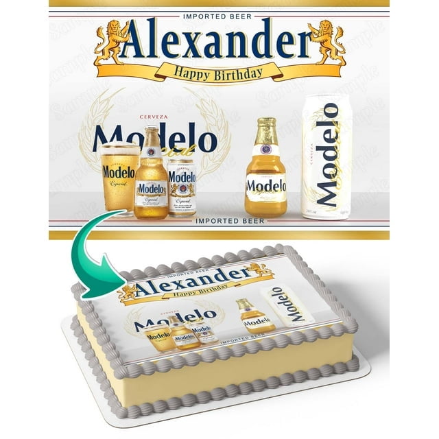 SugarMeLicious Modelo Cake Image Topper, Personalized 1/4 Sheet ...