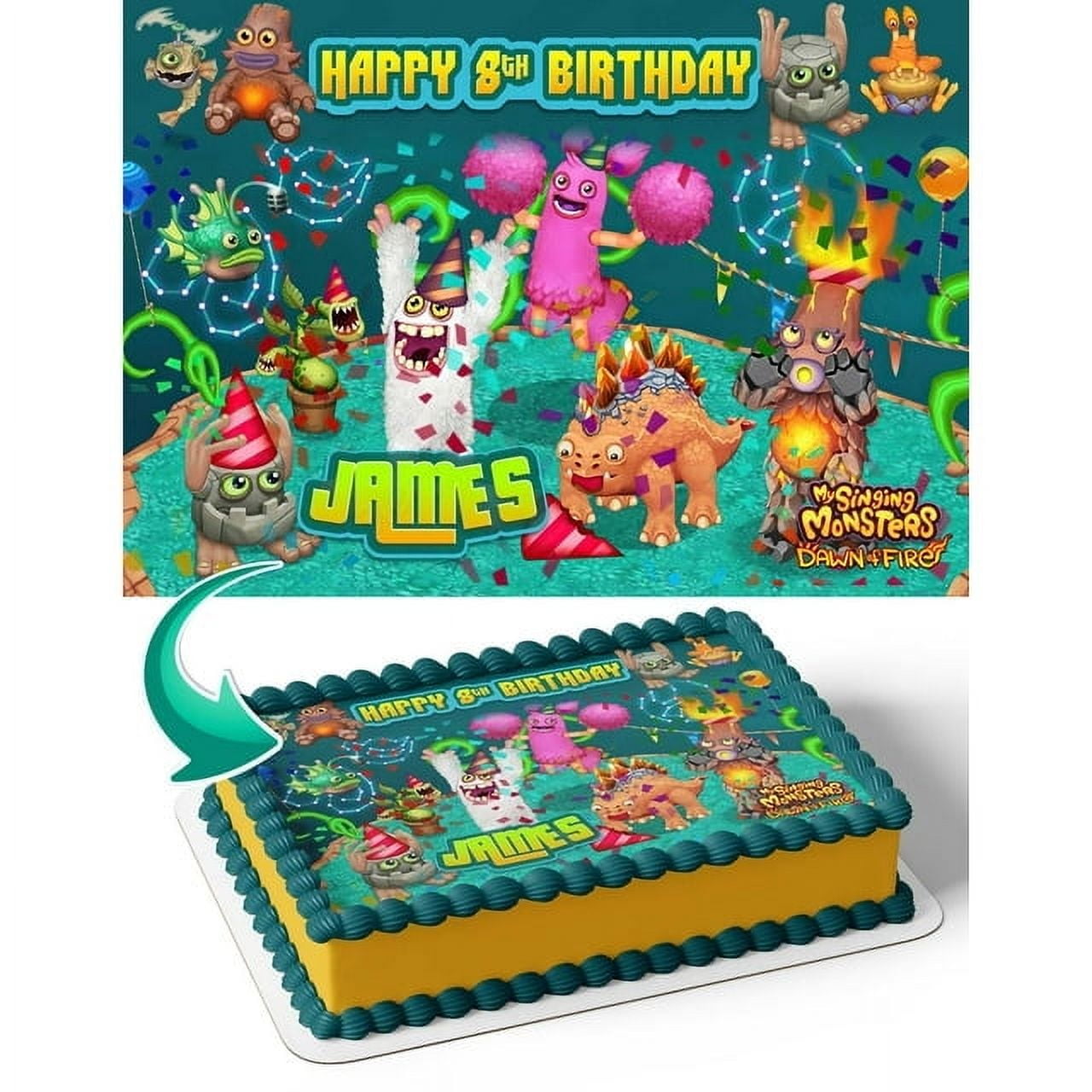SugarMeLicious My Singing Monsters Dawn of Fire Cake Image Topper ...