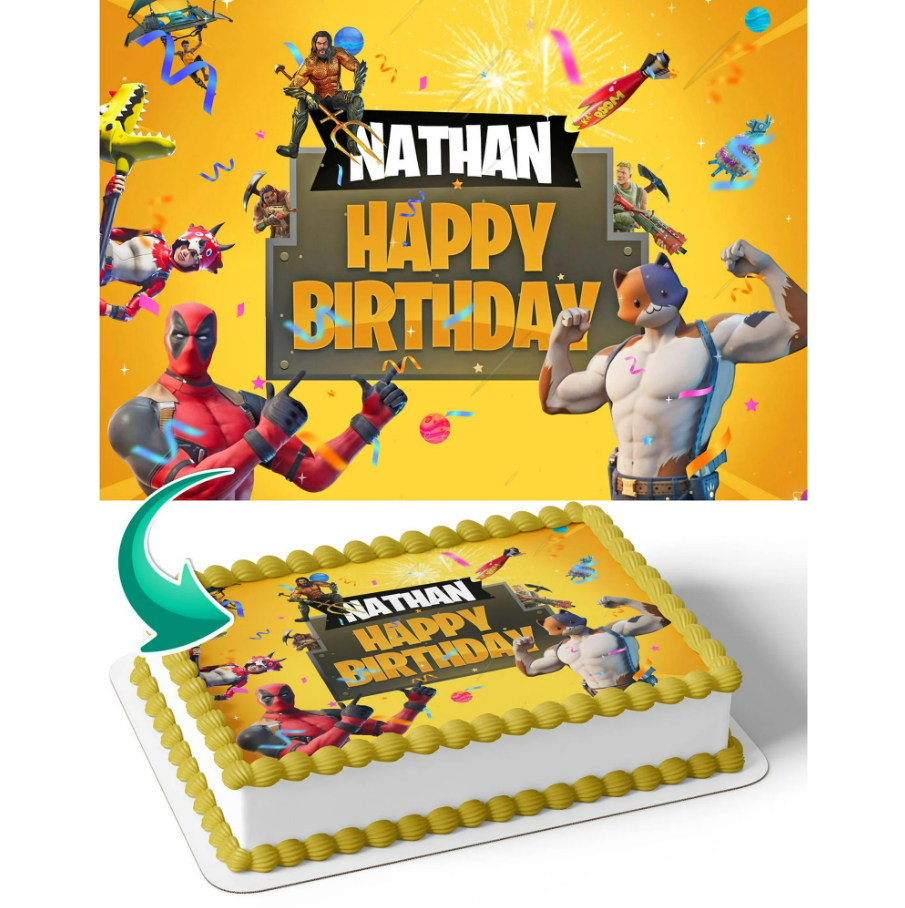 SugarMeLicious Personalized Fortnite Season 2 Edible Cake Topper ...