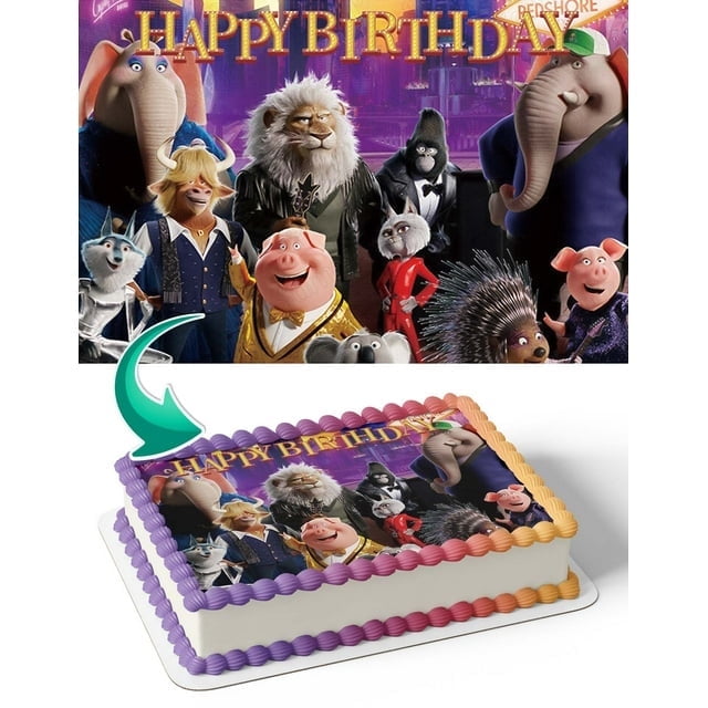 SugarMeLicious Sing 2 Cake Image Topper, Personalized 1/4 Sheet Edible ...