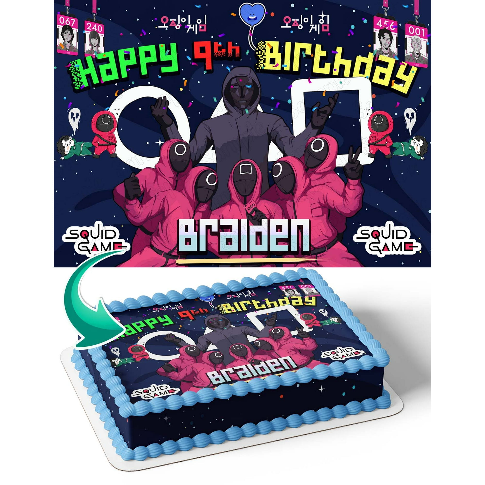 SugarMeLicious Squid Game TV Show Edible Cake Image Topper ...