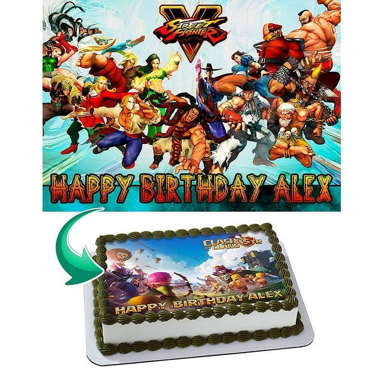 SugarMeLicious Street Fighter V Cake Image Topper Personalized 1/4 ...