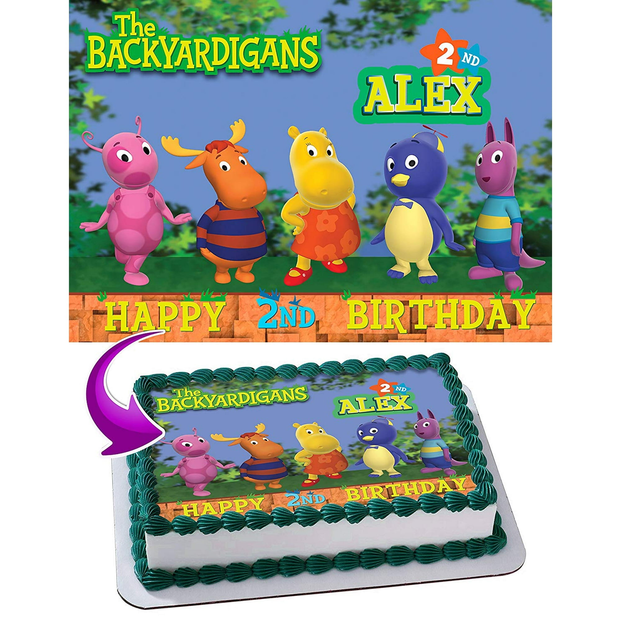 SugarMeLicious The Backyardigans Edible Cake Image Topper, Personalized ...