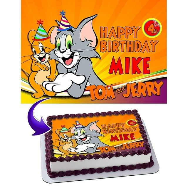 SugarMeLicious Tom and Jerry Edible Cake Topper Image for 1/4 Sheet ...