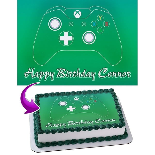 SugarMeLicious Xbox Controller Edible Cake Topper, Personalized 1/4 ...