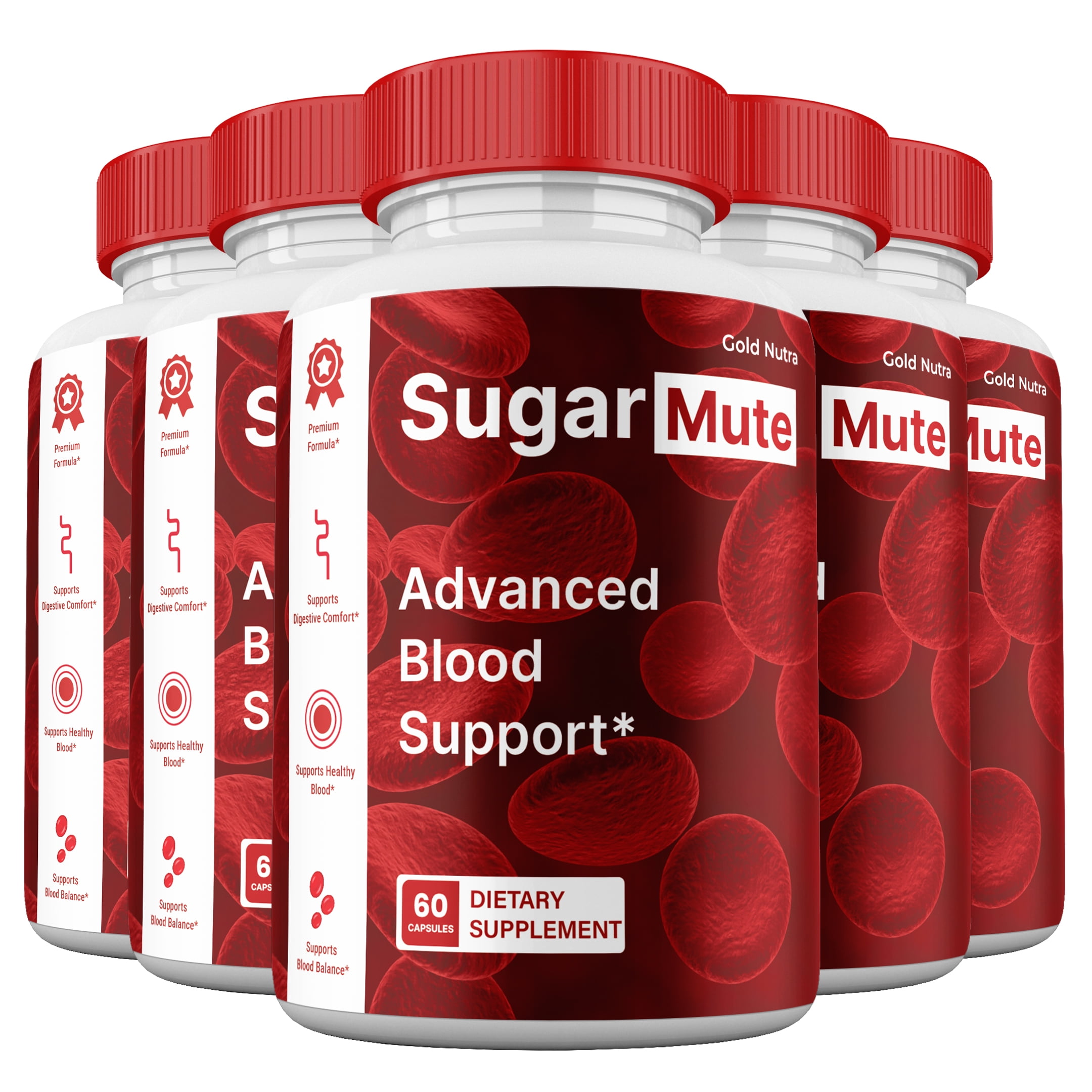 SugarMute Capsules, Official Supplement, Maximum Strength Blood Support ...