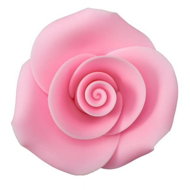 SugarSoft® Premium Edible Decorations - Light Pink Rose - 2" (12 pieces ...