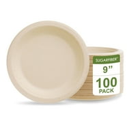 AJM Green Label Paper Plates, 9", White, Box Of 1,200 Plates - Walmart.com