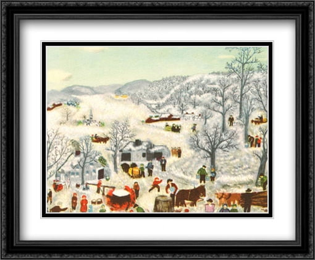Sugaring Off, 1955 2x Matted 33x27 Large Black Ornate Framed Art Print ...