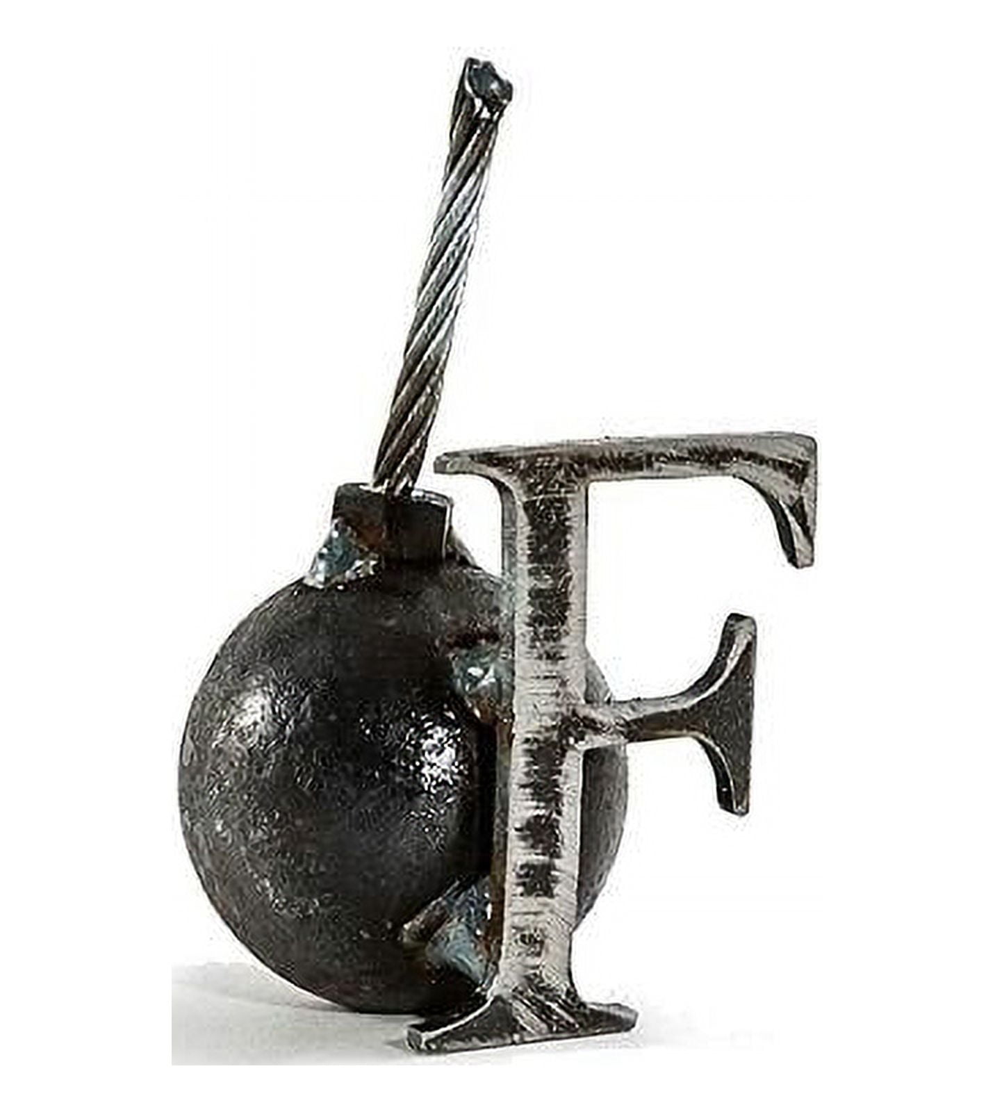 Sugarpost "F" Bomb with Fuse Indoor Outdoor Garden Home Welded Metal ...