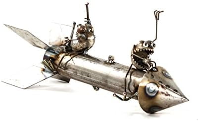 Sugarpost Gnome Be Gone Mini Double Rocket Welded Scrap Metal Art ...