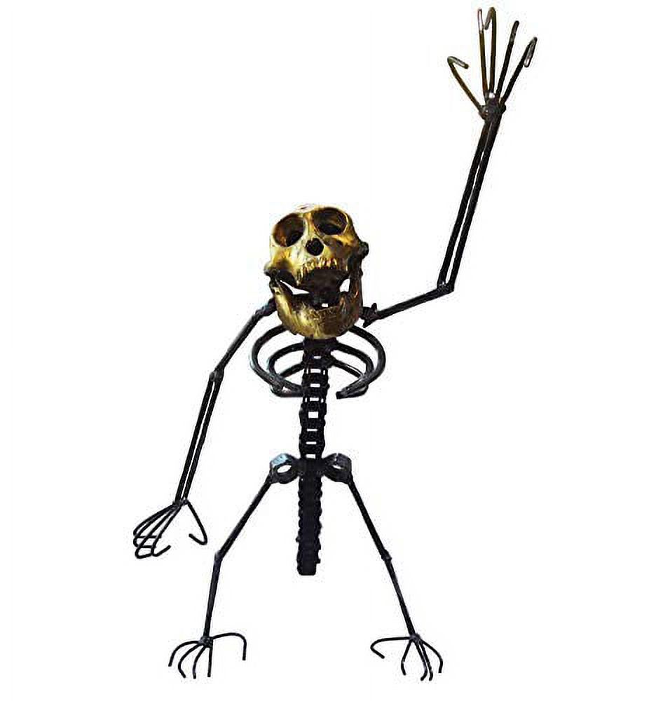 Sugarpost - Metal Sculpture - Skeleton Monkey - Standing - Walmart.com