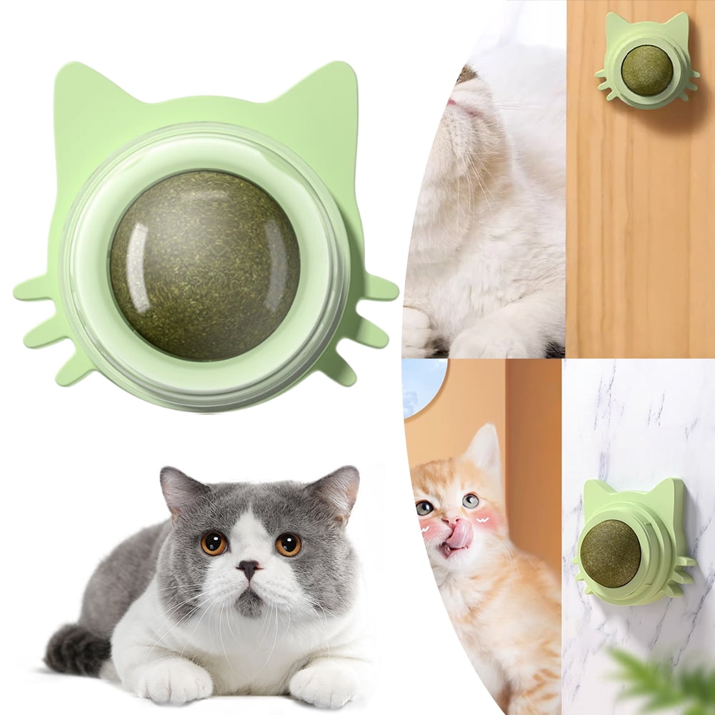 Sugarty Cat Catnip Ball Portable Kitten Chew Wall Toys Rotatable Teeth ...