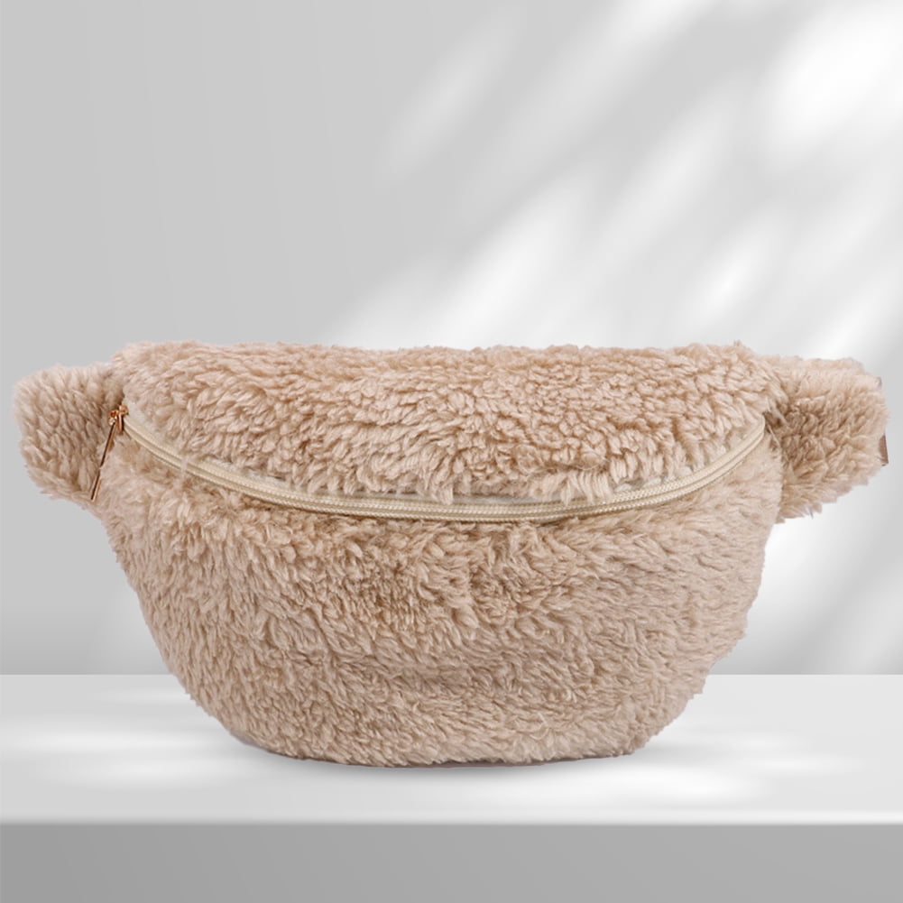 Sugarty Plush Waist Pouch Unisex Bum Bag Soft Foldable Lightweight ...