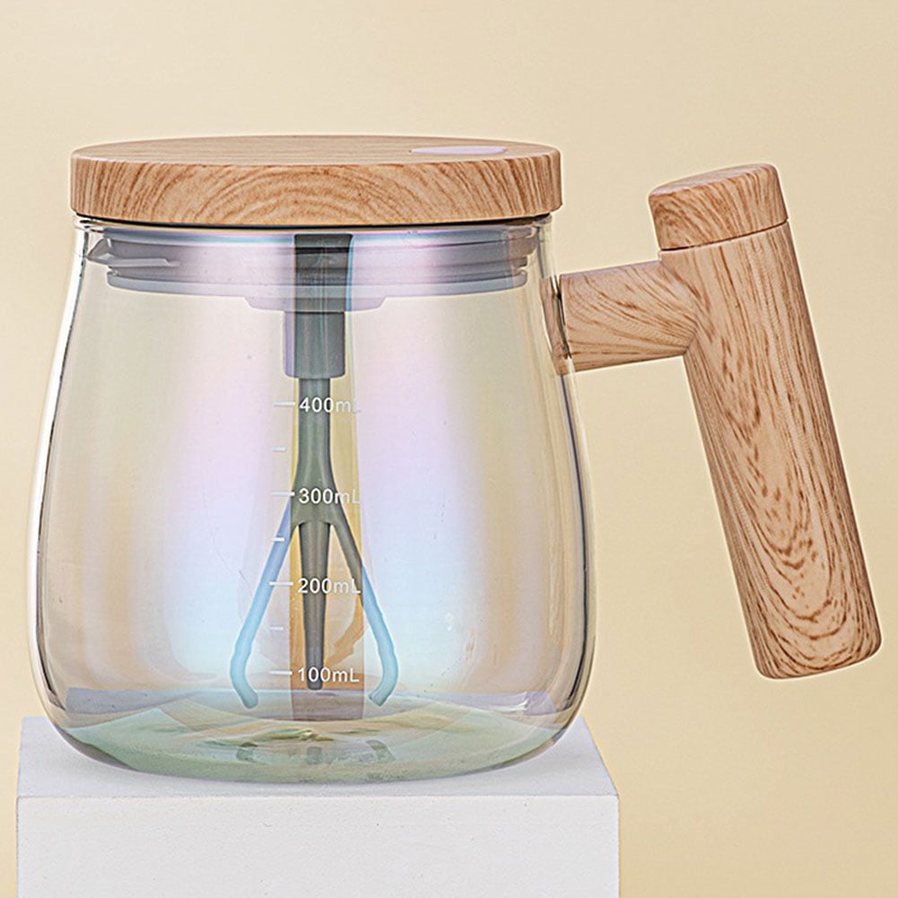 Sugarty Self Stirring Mug Waterproof Electric Mixing Cup 400ML Glass Automatic Stirring Cups ...