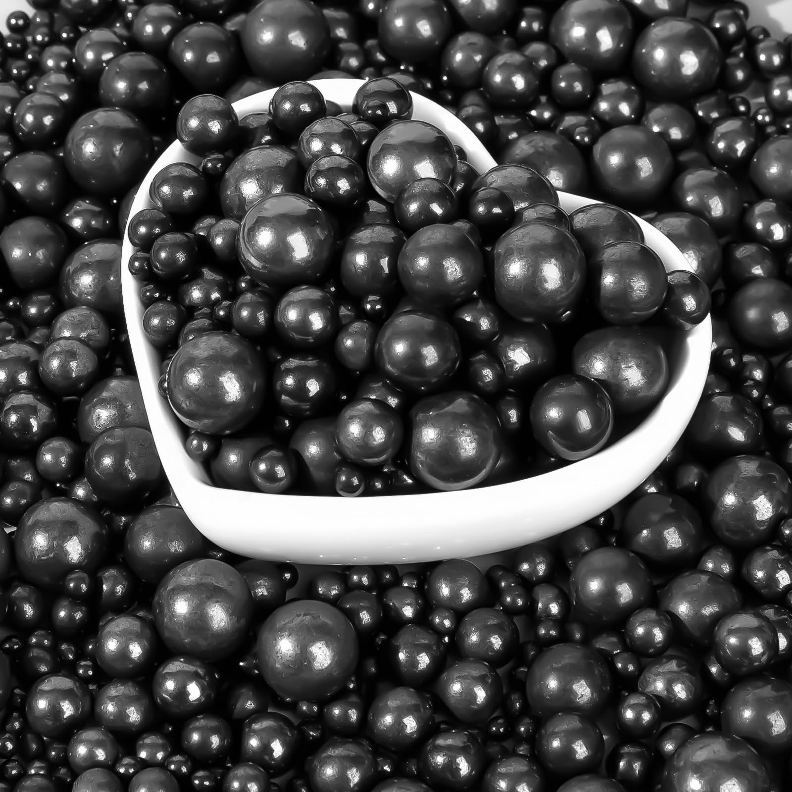 Sugarzy Edible Pearl Sprinkles,Black DEF29 Pearl Sugar Sprinkles,Mix ...