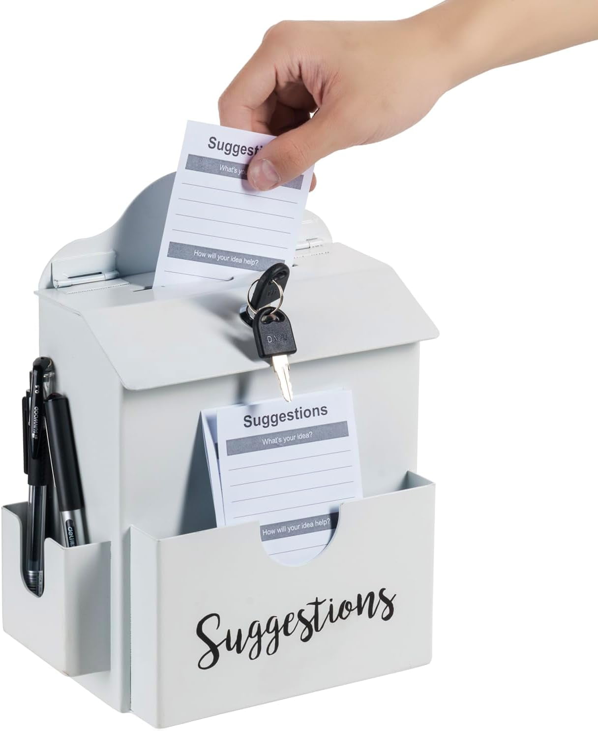 Suggestion Box with Cursive Suggestions Lettering, Wall Mounted or ...