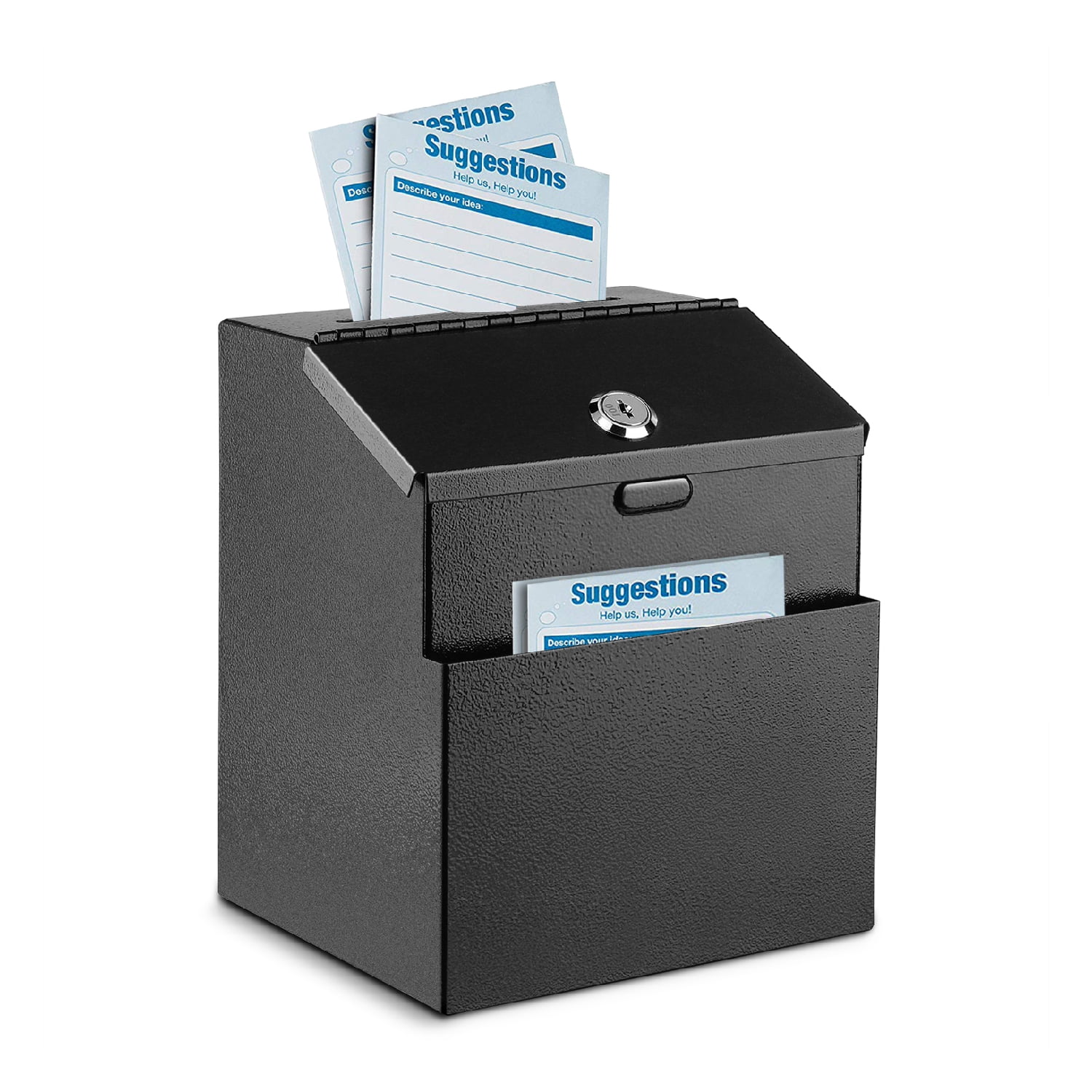 Suggestion Box with Slot and Lock - Wall Mounted Multi-Purpose Offering ...