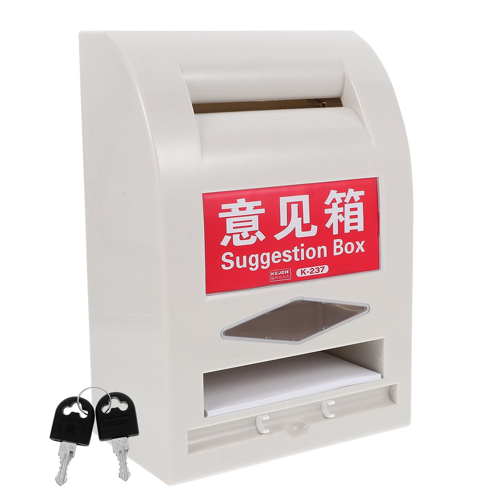Suggestion Box With Lock Plastic Ballot Box Wall Mounted Donation Box ...