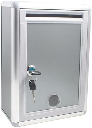 Suggestion Drop Box with Lock, Multi-Purpose Wall Mount Aluminum Alloy ...