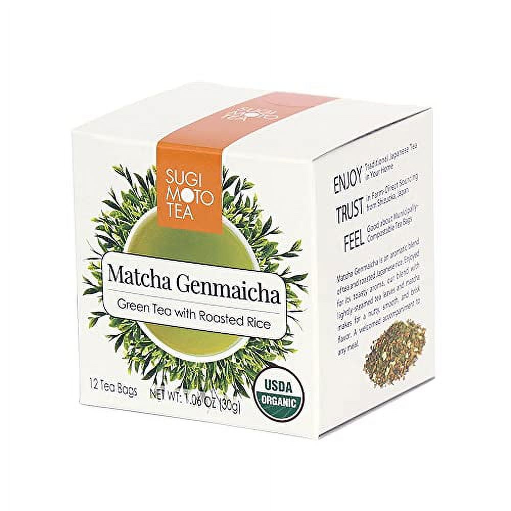 [Sugimoto Tea] Organic Matcha Genmaicha Tea Bags, Authentic Japanese ...