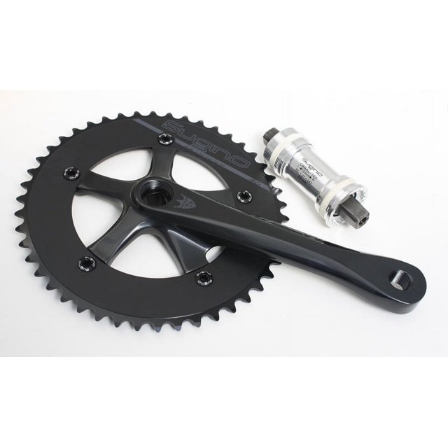 Sugino COOL Messenger Track Fixed Gear Crankset 165mm x 46T BLACK w/ BB - Walmart.com