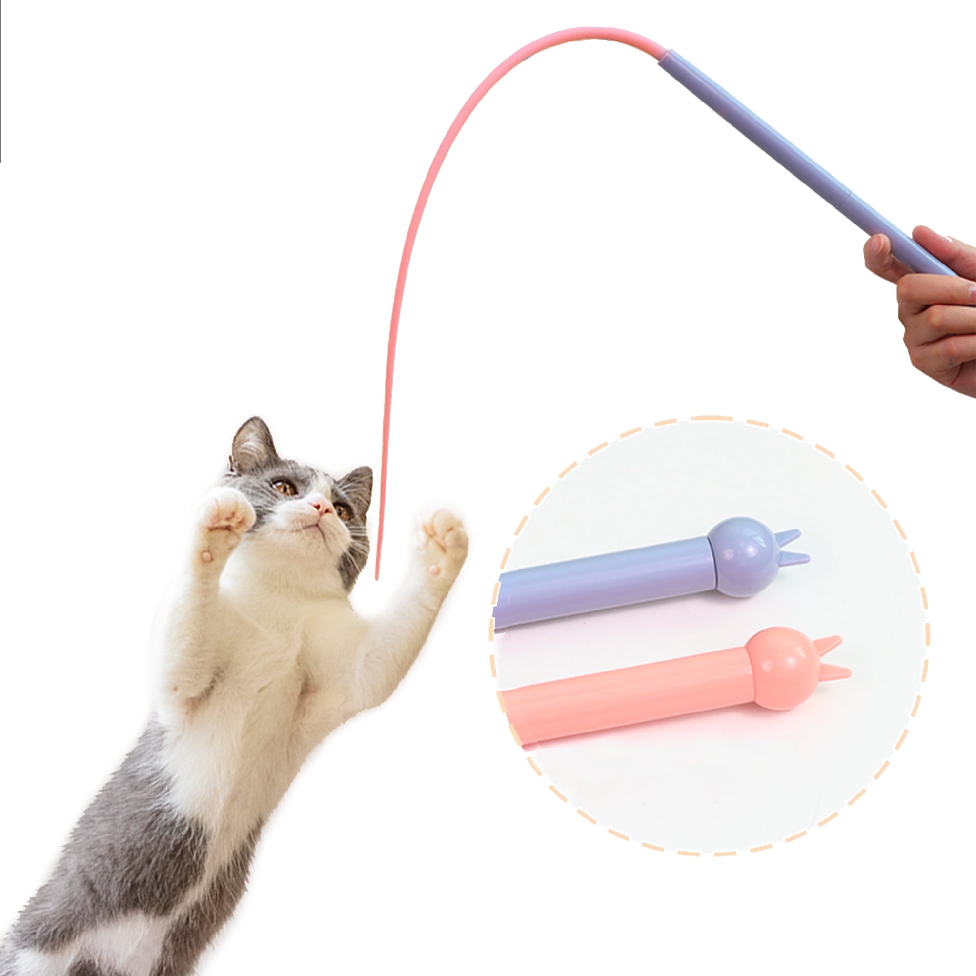 Suhaco Cat Toys Interactive Pet Toys for Indoor Cats Teaser Stick ...
