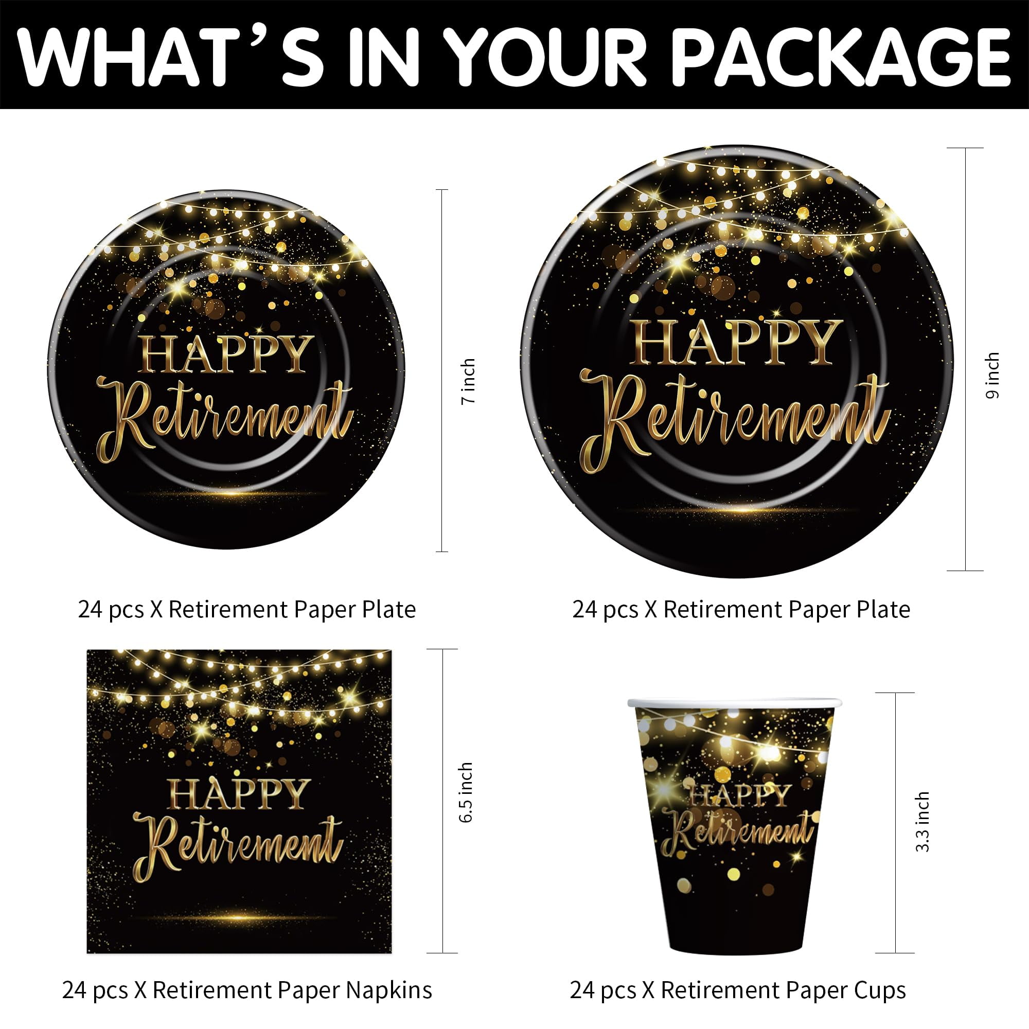 Suhelkit Retirement Decorations AJH3 Party Supplies, Happy Retirement Decorations For Men Women ...