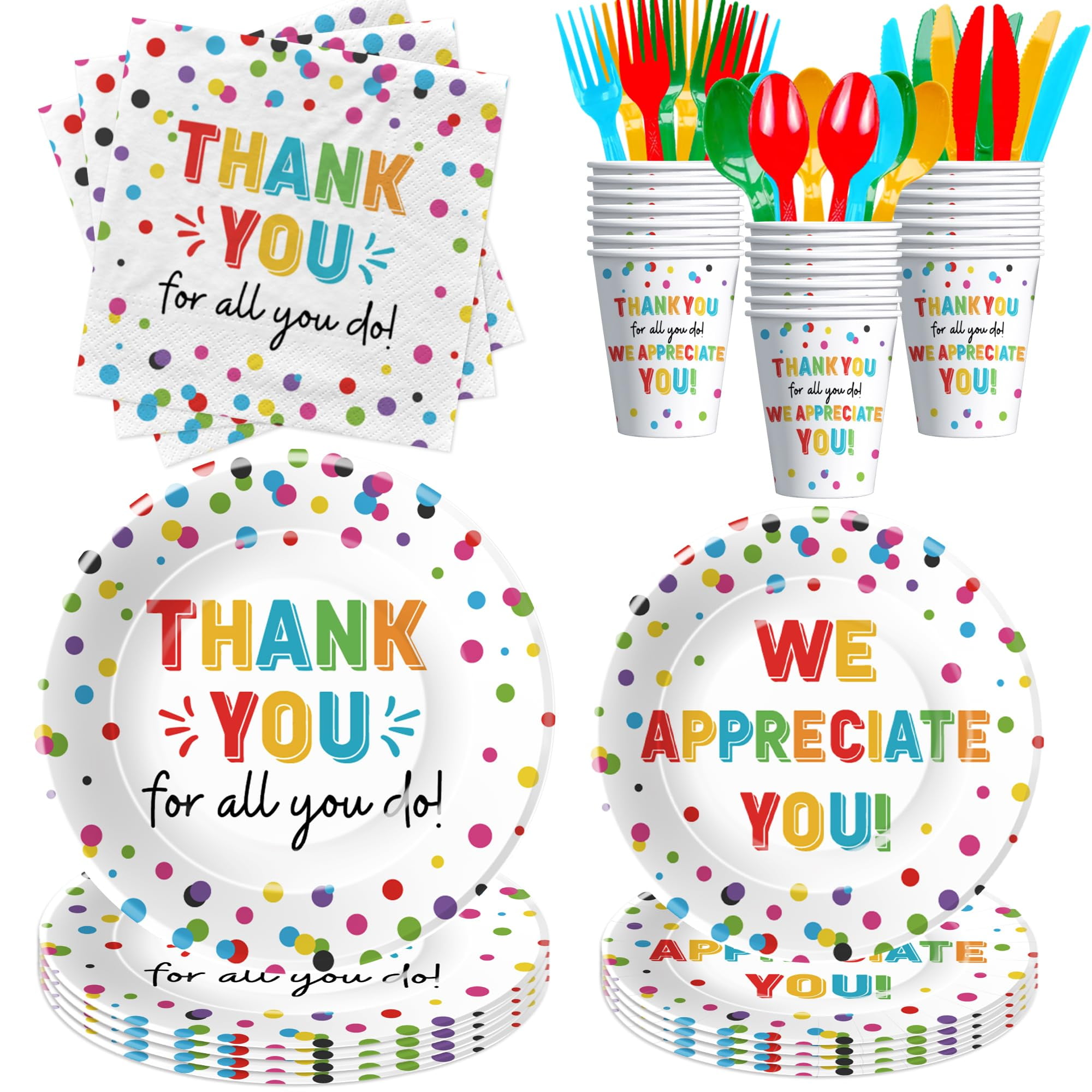 Suhelkit Thank Decorations IFF17 Tableware, We Appreciate Decorations, Paper Plate, Cup, Napkin ...