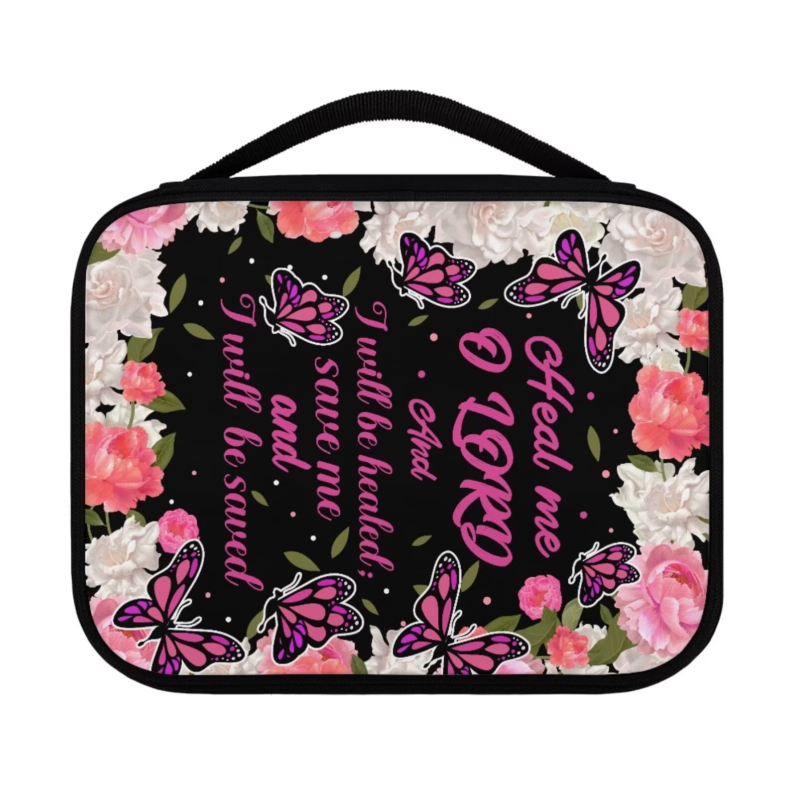 Suhoaziia Butterfly Flower Bible Study Tote Bag for Women Lightweight ...