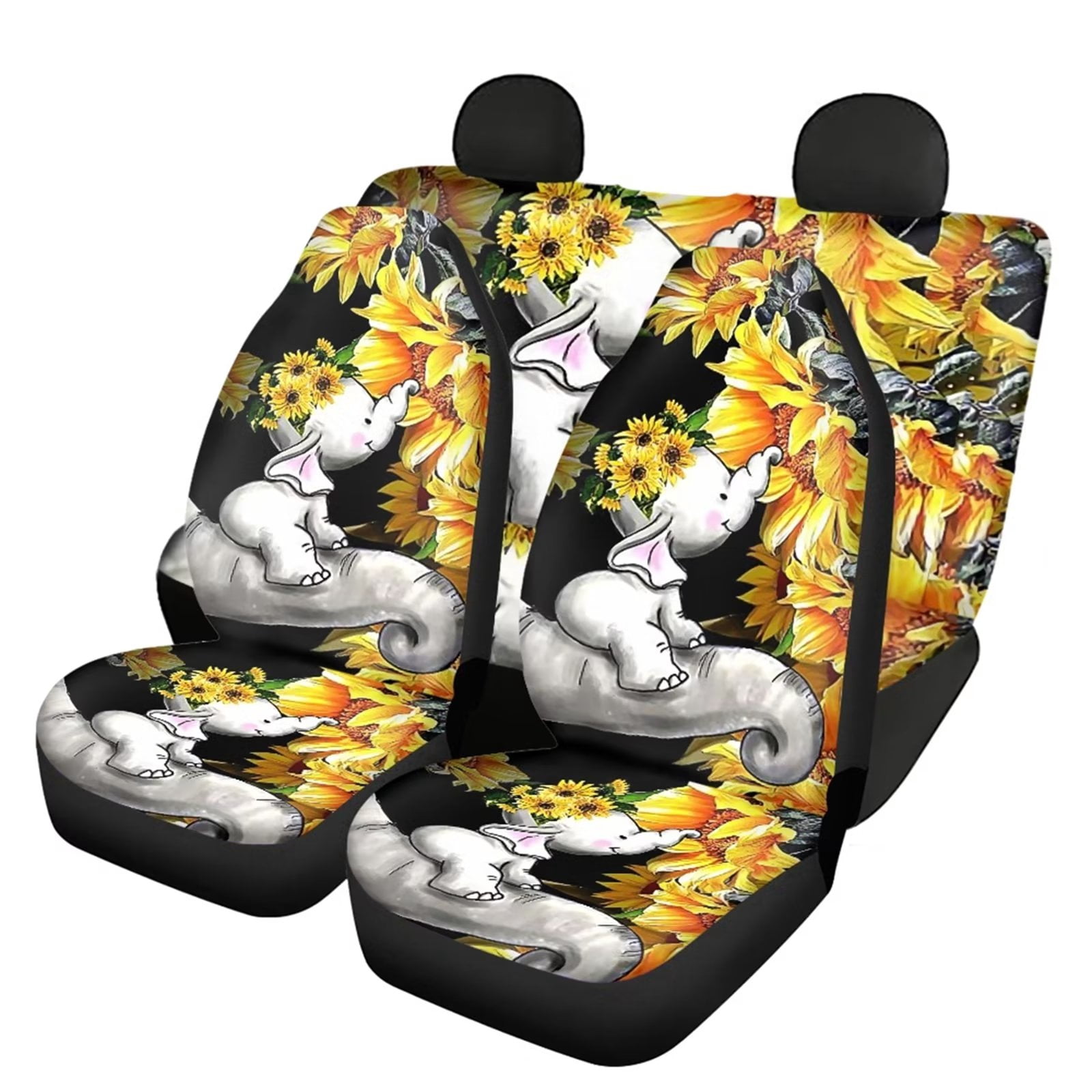 Suhoaziia Car Seat Covers Full Set 4pcs Auto Interior Accessiores ...
