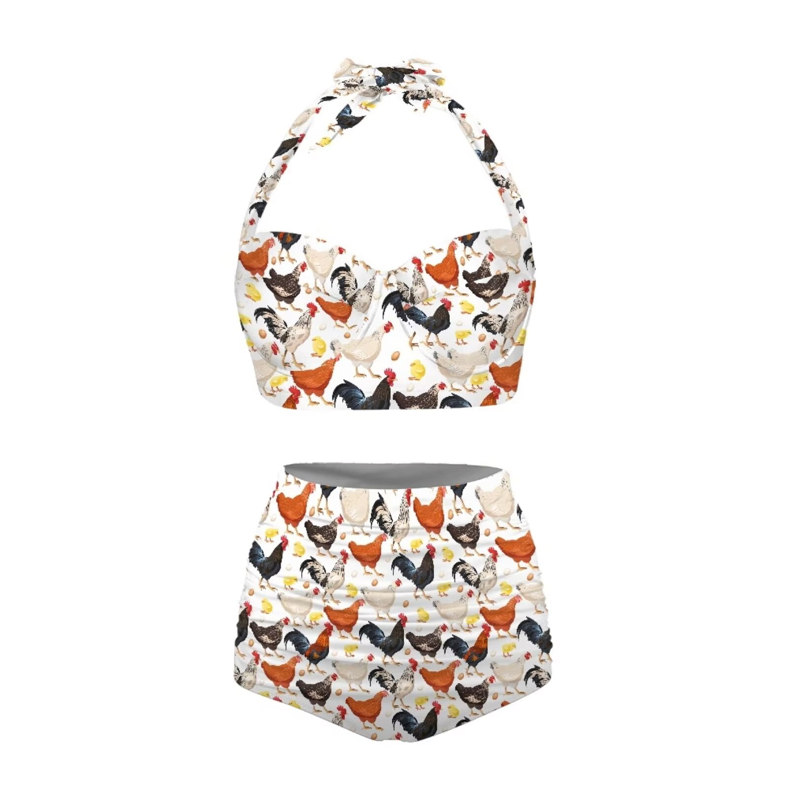 Suhoaziia Chicken Bathing Suit for Women Lightweight Breathable ...