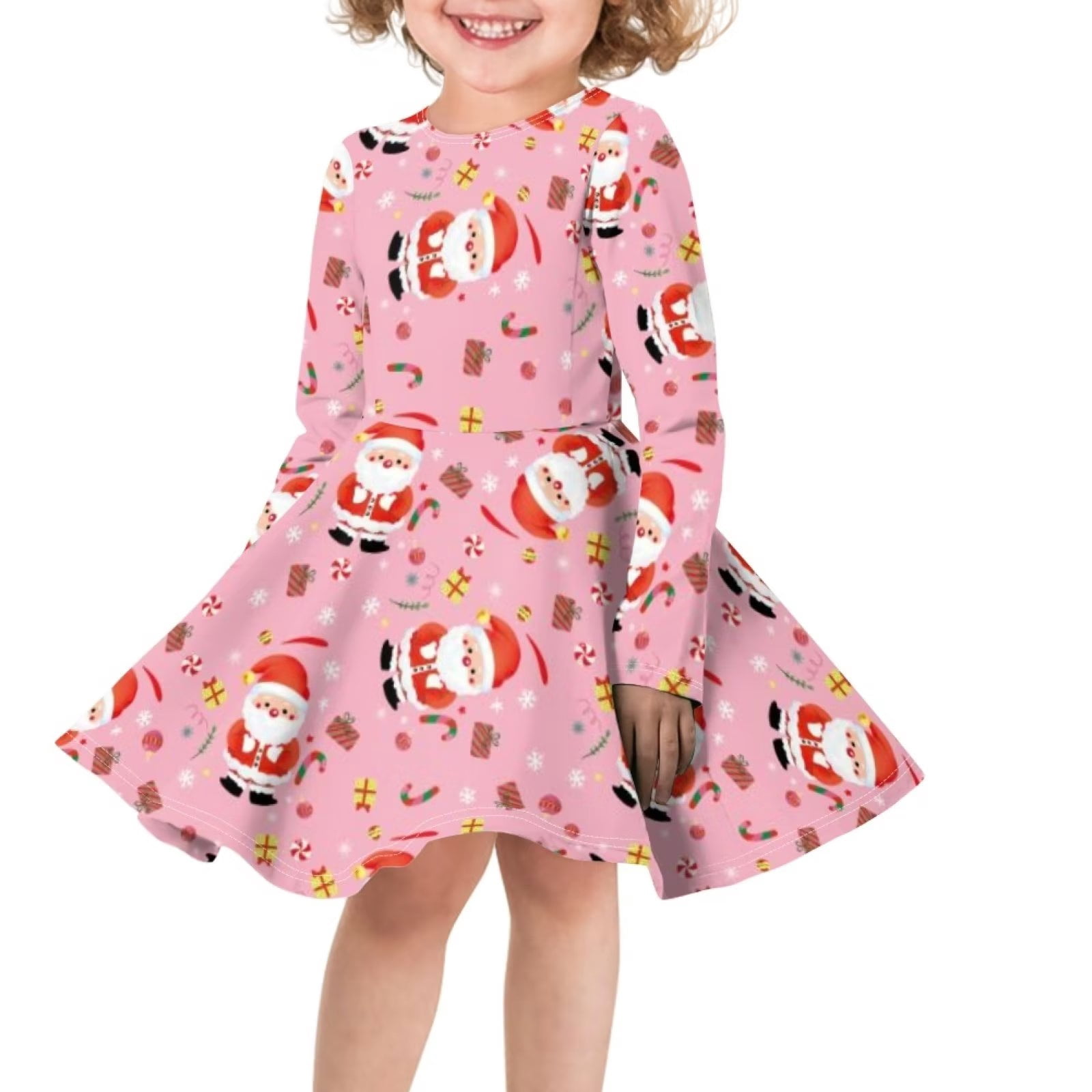 Suhoaziia Christmas Long Sleeve Dress for Tiddlers Girls Size 11-12 ...