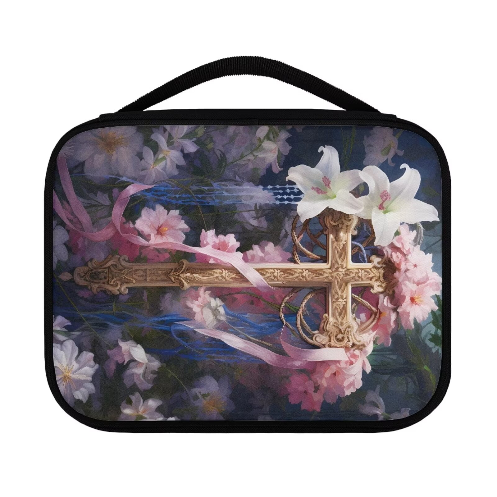 Suhoaziia Cross Flower Bible Bags for Kids Dirt-Resistant Protective ...