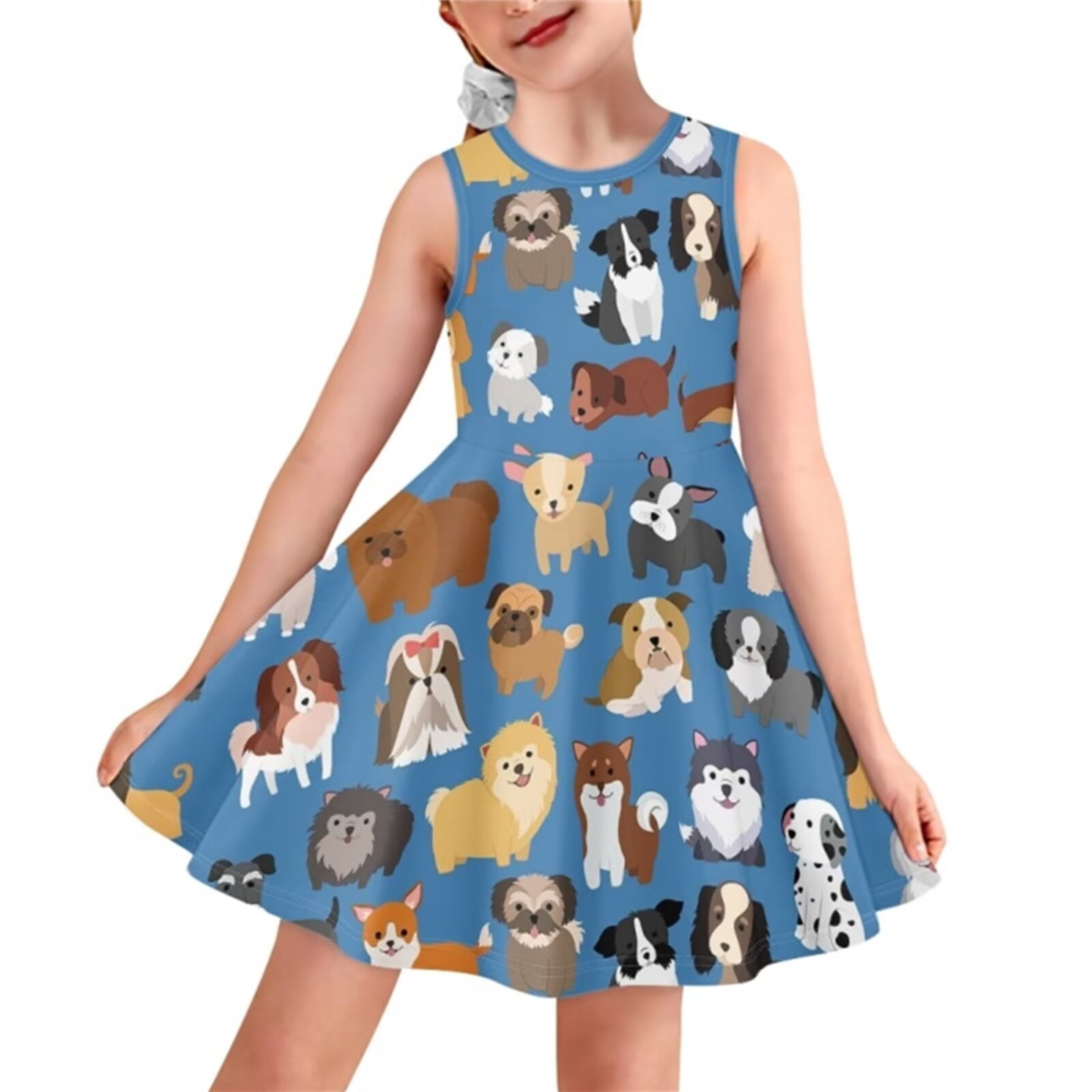 Suhoaziia Cute Puppy Dogs Twirly Dresses for Toddlers Aesthetic ...