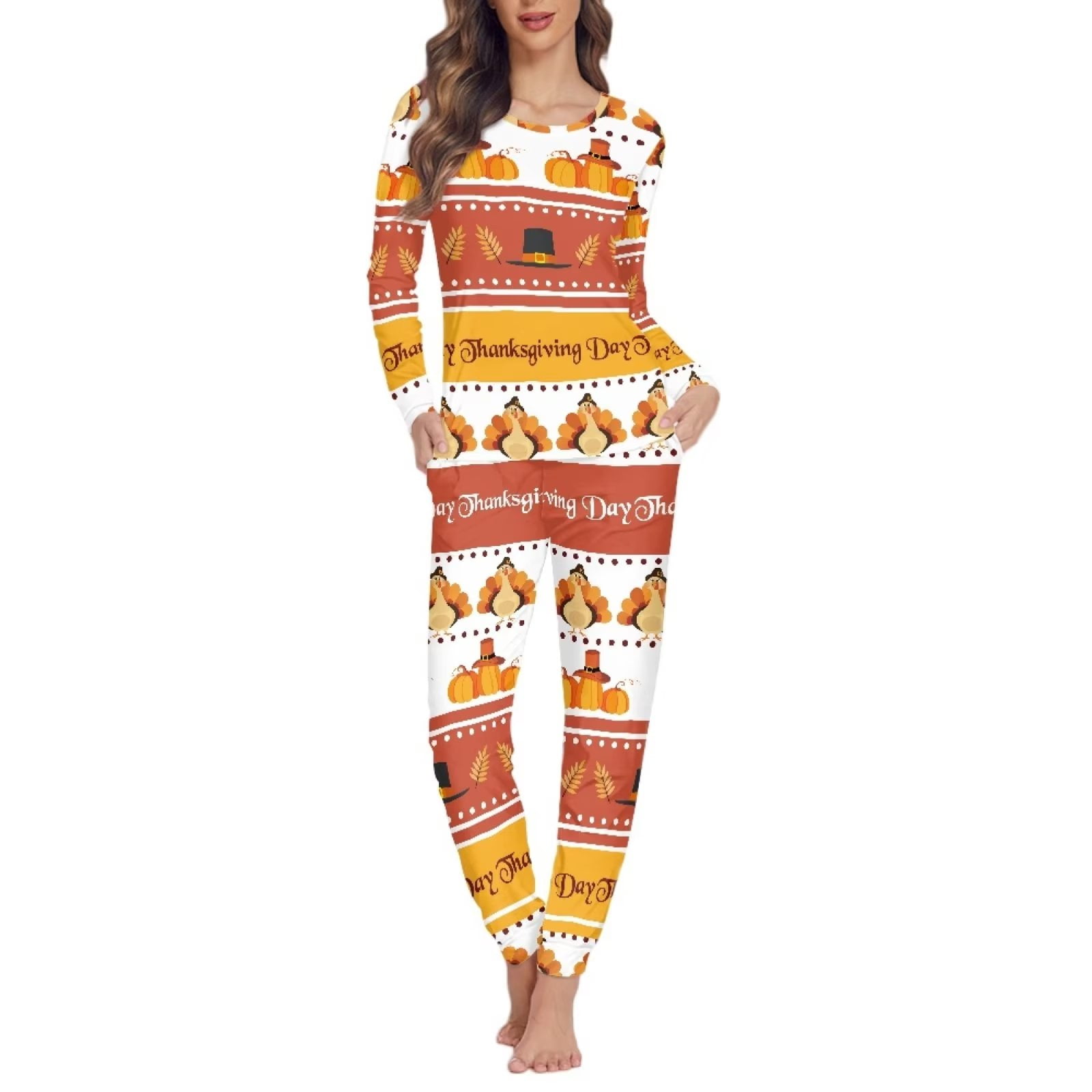 Suhoaziia Holiday Dinner Party Pajamas for Women Set Plus Size Casual ...