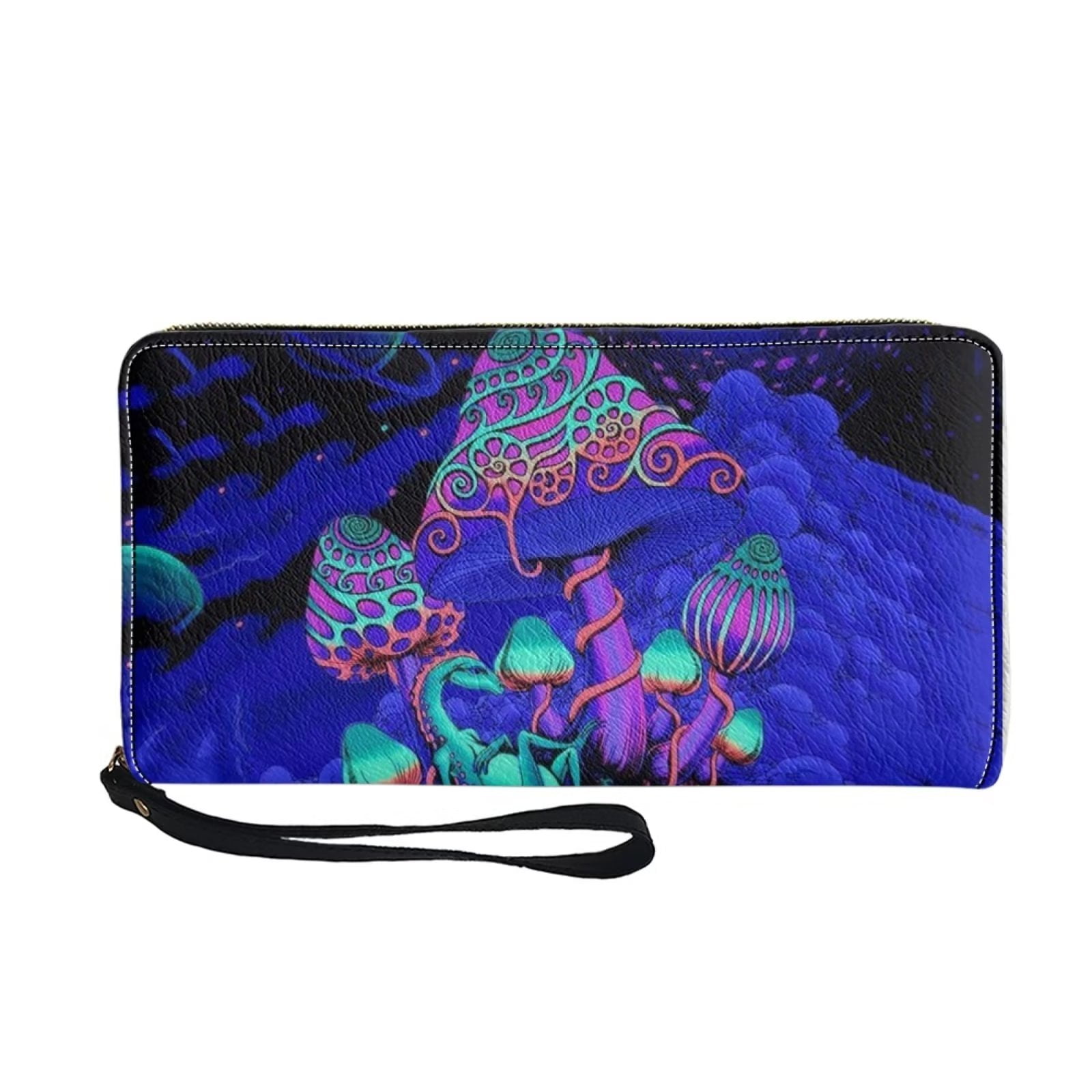 Suhoaziia Leather Wallet with Zipper Women Large Money Clip Durable ...