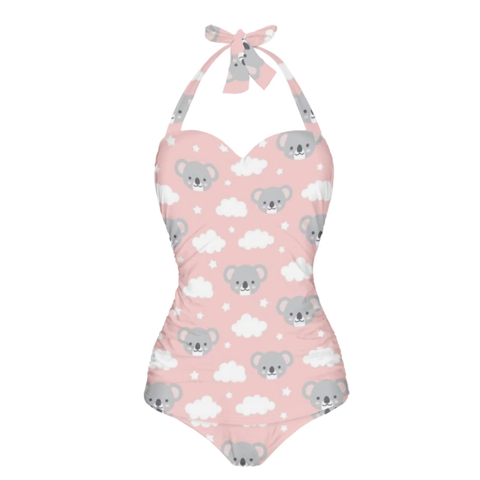 Suhoaziia One Piece Tankini Bathing Suit for Women Koala White Cloud ...