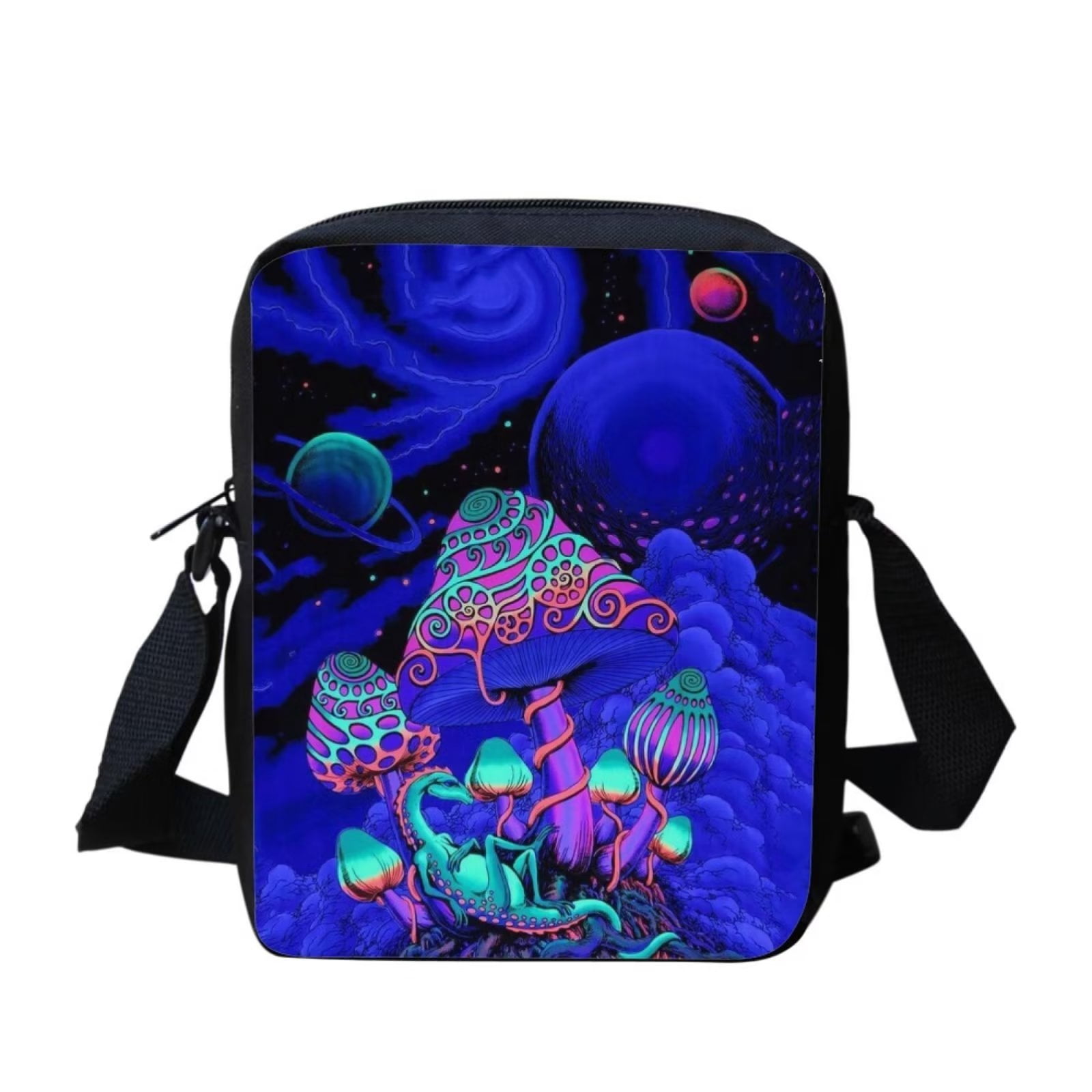 Suhoaziia Psychedelic Trippy Mushroom Crossbody Bags for Women Trendy ...