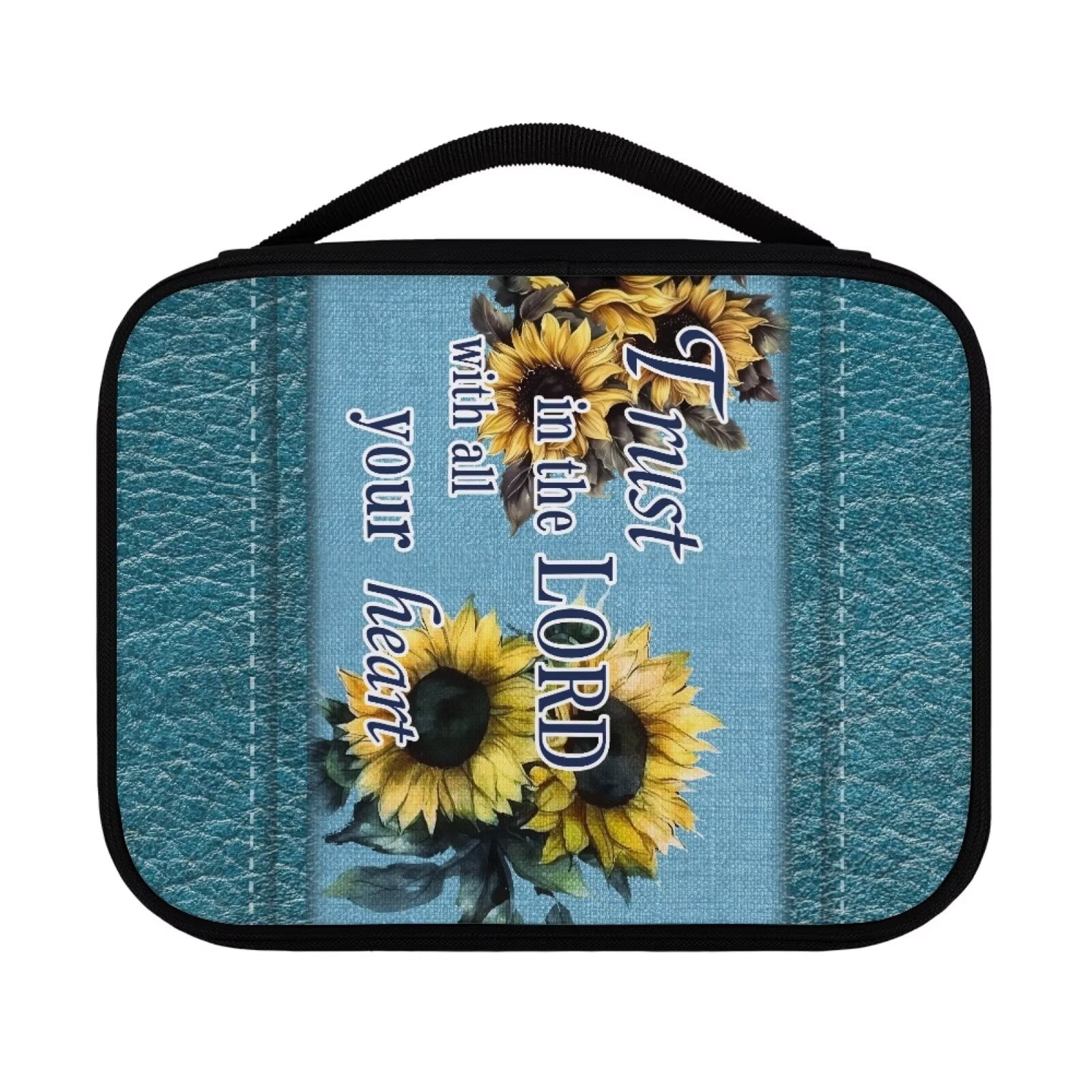 Suhoaziia Sunflower Bible Bag for Men Cosmetic Bag Handle Bag Bible ...