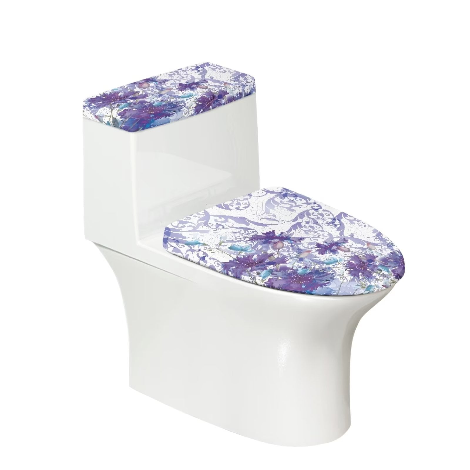 Suhoaziia Toilet Top Cover Tank Lid Stretchable Toilet Lid Cover Round ...