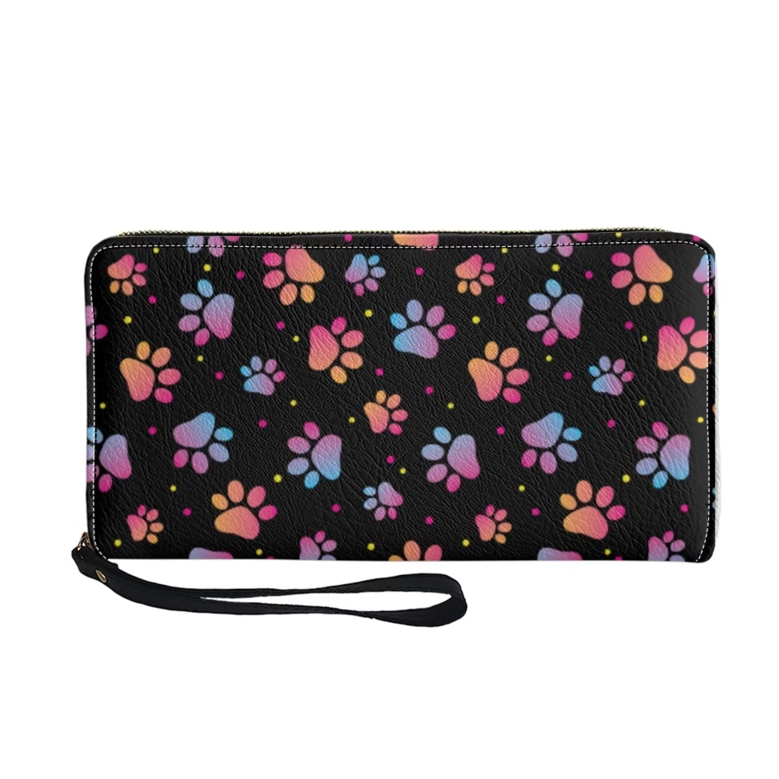 Suhoaziia Women Purse Organizer PU Leather Ladies Long Puppy Dog Paw ...